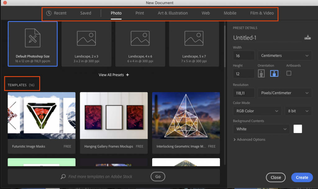 Adobe Photoshop Templates Og Presets Hvordan Komme Igang
