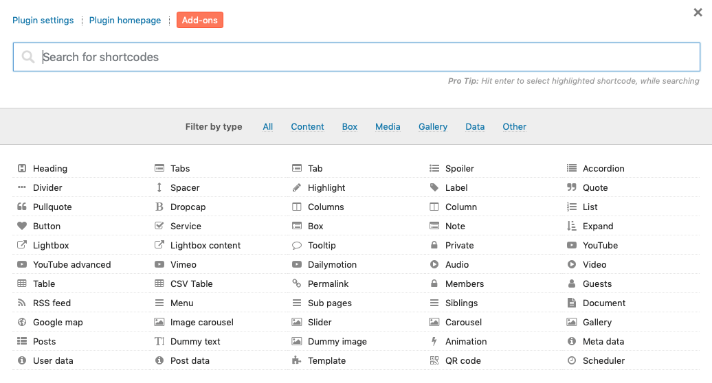 Shortcodes Ultimate - plugin til WordPress | kortkoder