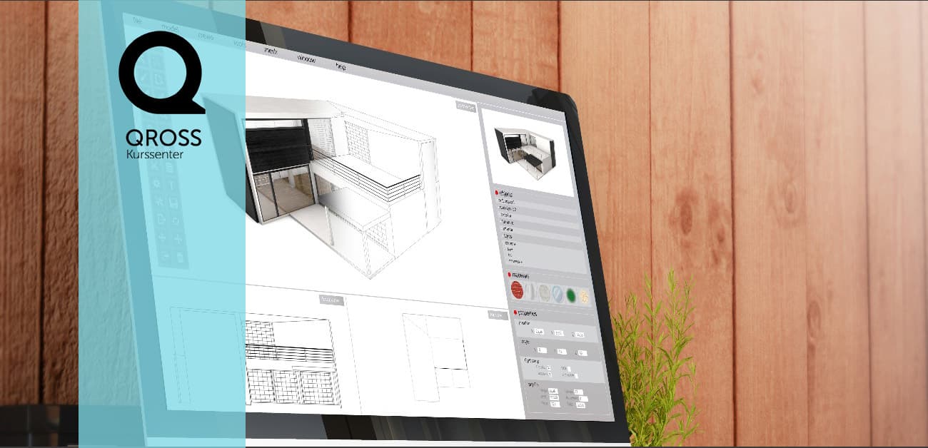 Kurs i SketchUp og rendring med Adobe 3D-verktøy